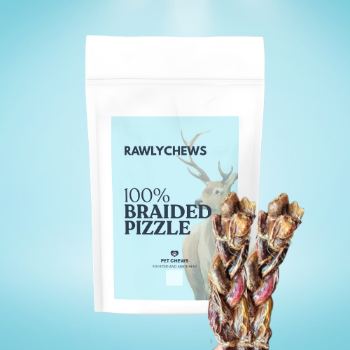 Wild Venison Braided Pizzle – Natural Long Chews | Rawly Chews